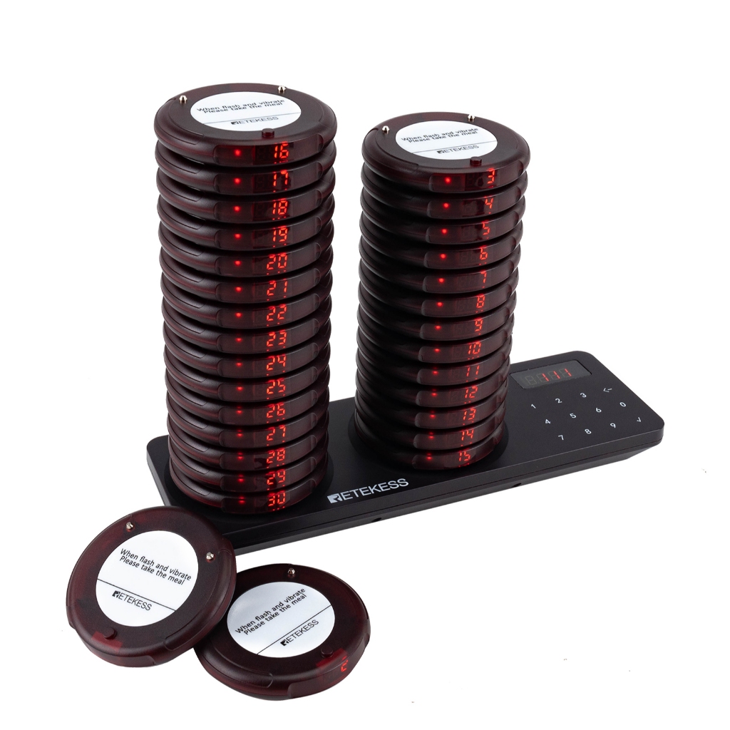 Retekess TD163 Restaurant Pager System Pagers and Beepers 30 Pagers ...