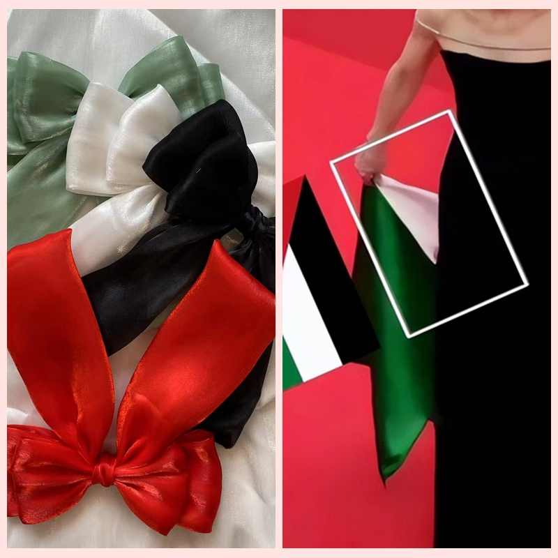 Palestine ribbon flag Reben hijab bow pin ribbon Bow Pin for Hijab ...