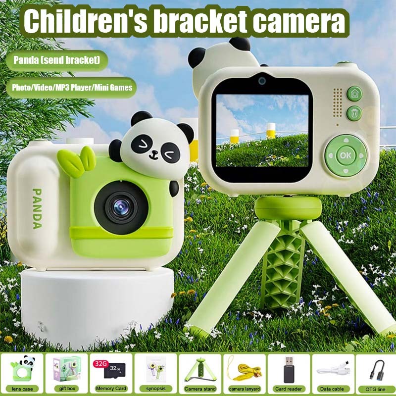 New children's camera panda shape 4800W dual camera 2.4 inch digital ...