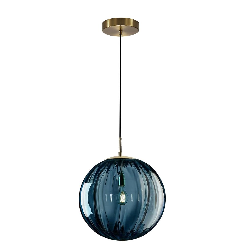 LAMPU GANTUNG SILING LAMPU MAKAN MODERN GLOBE PENDANT LIGHT STRIPED ...