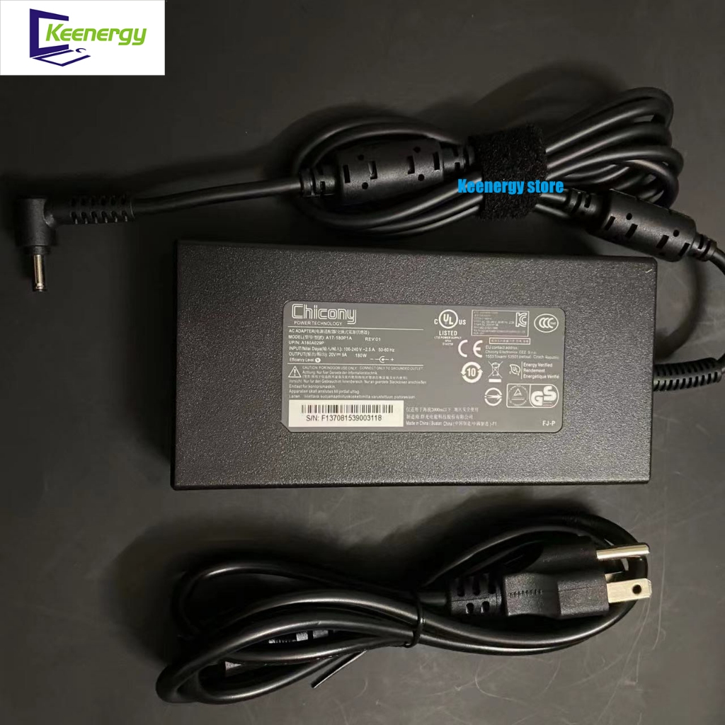 180W MSI GF65 Thin 10UE Laptop Adapter 20V 9A (5.5*2.5mm) For WS66 WS75 ...