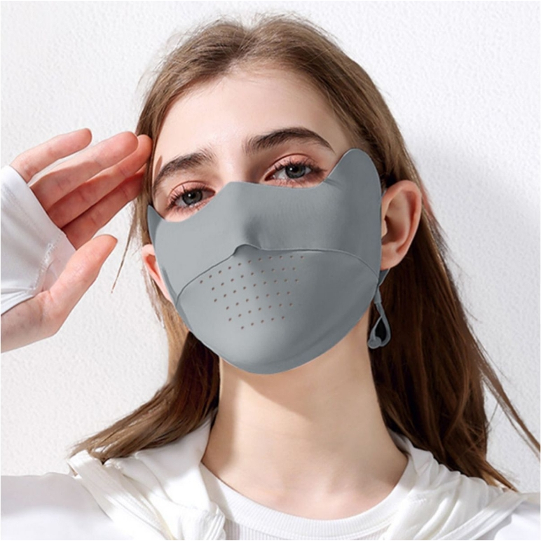 [UV resistant ice silk] UV resistant facial mask thin breathable ...