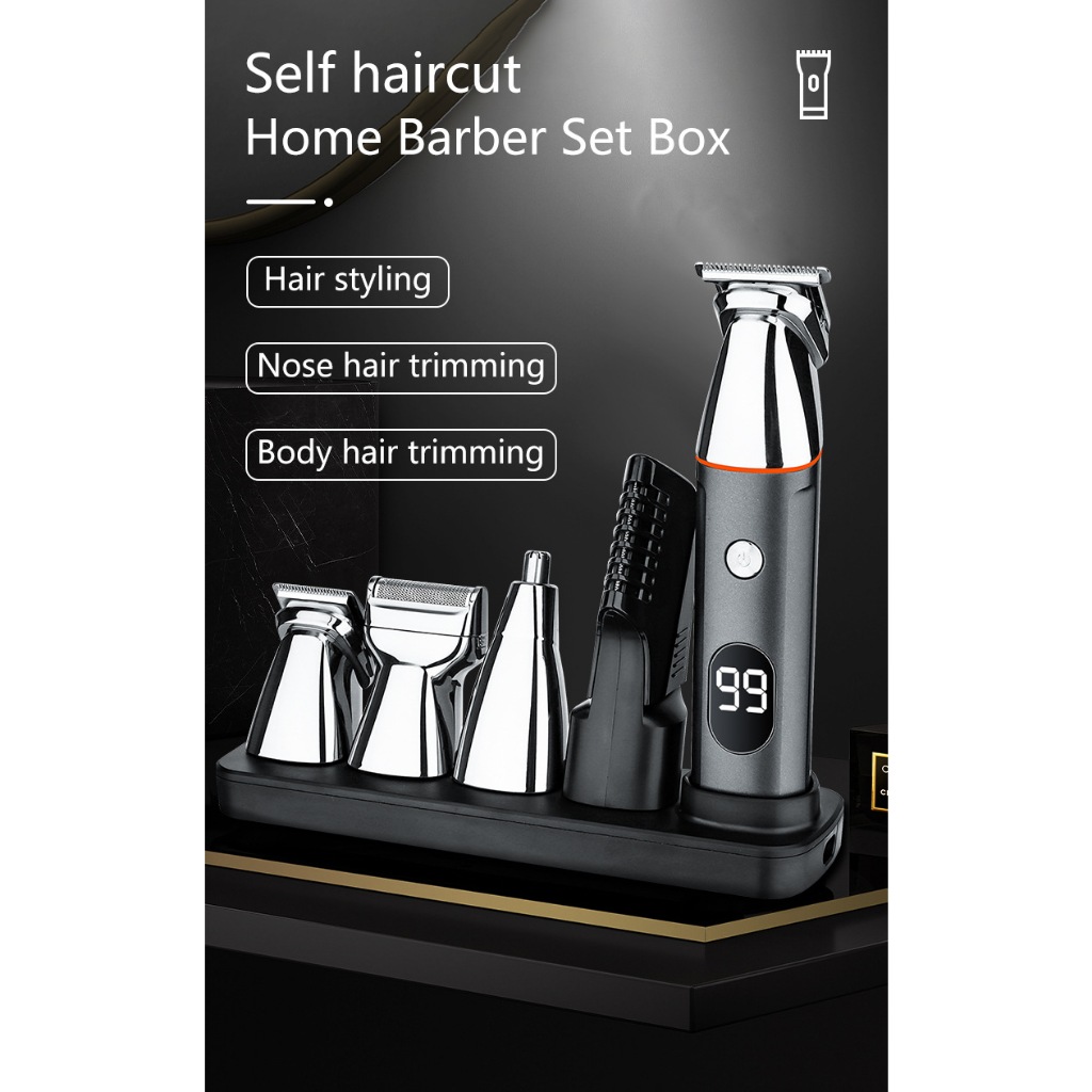 Cordless Hair Clipper Beard Trimmer Nose & Ear Body Trimmers Electric ...