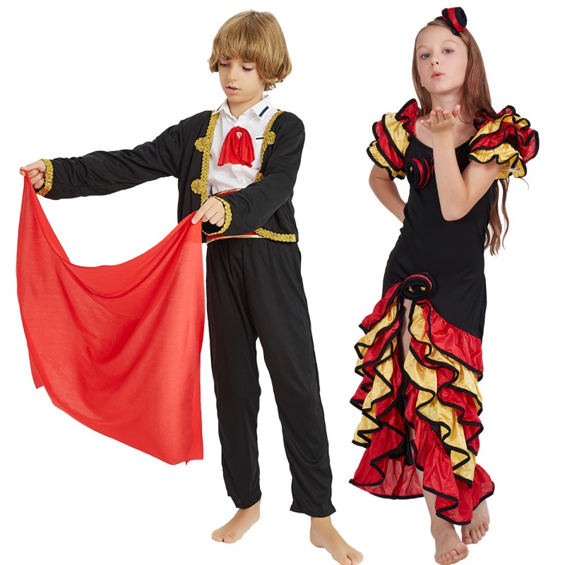 Child Spanish Bullfighter Costume for Kids Boys Girls Flamenco Rumba ...