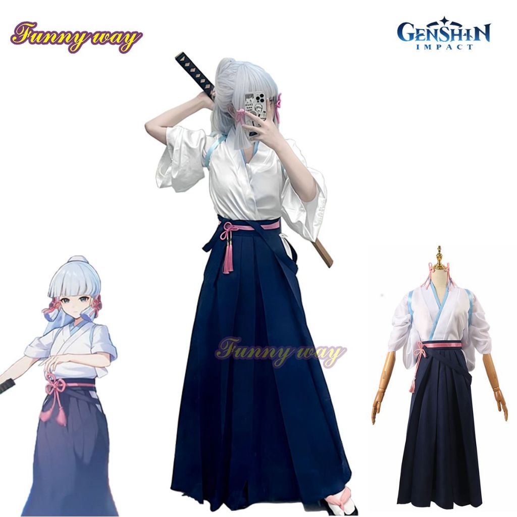 Kamisato Ayaka Cosplay Costume Game Genshin Impact anime outfit Kimono ...