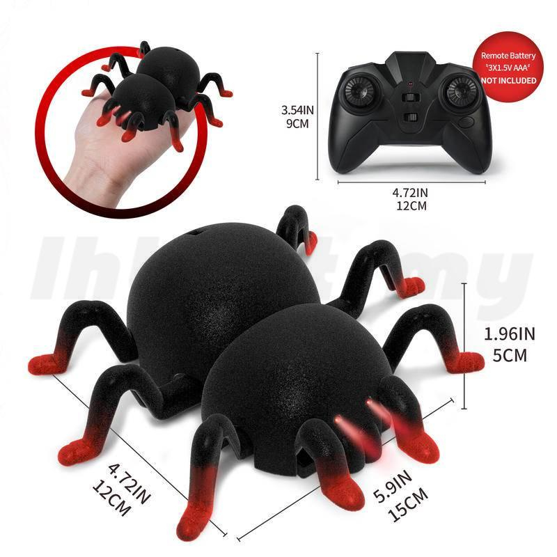 RC Spider Wall Climbing Remote Control Spider Animal Car Toys Scary ...