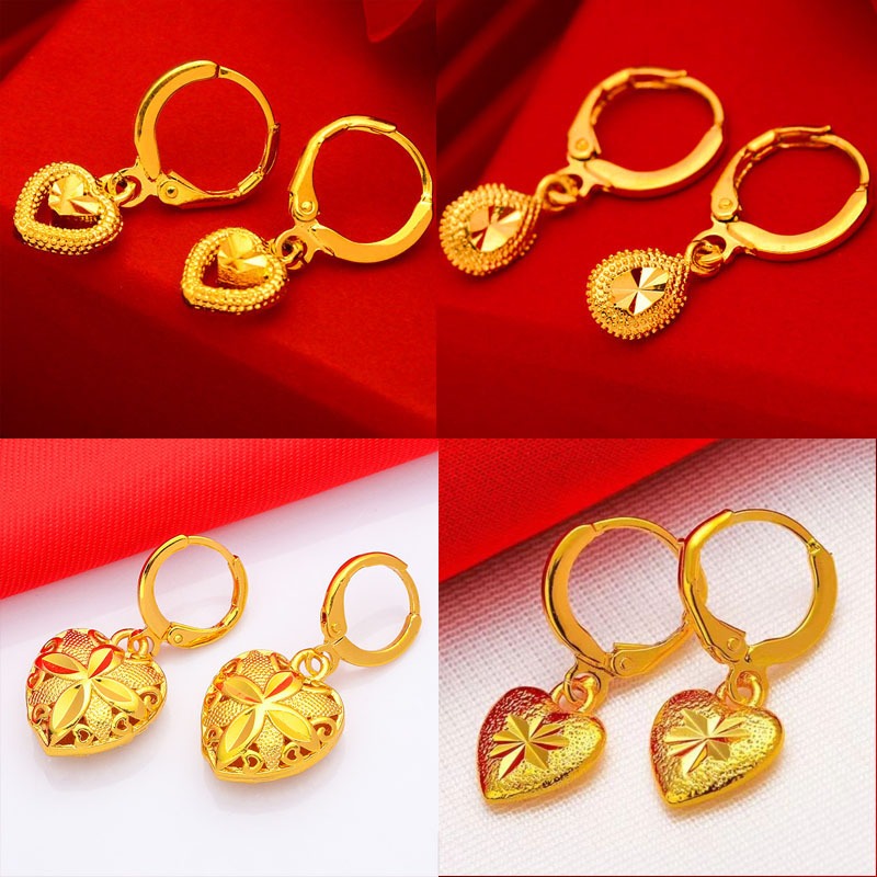 Subang Telinga Emas Korea Subang Wanita Emas Celup Gold Plated Women ...