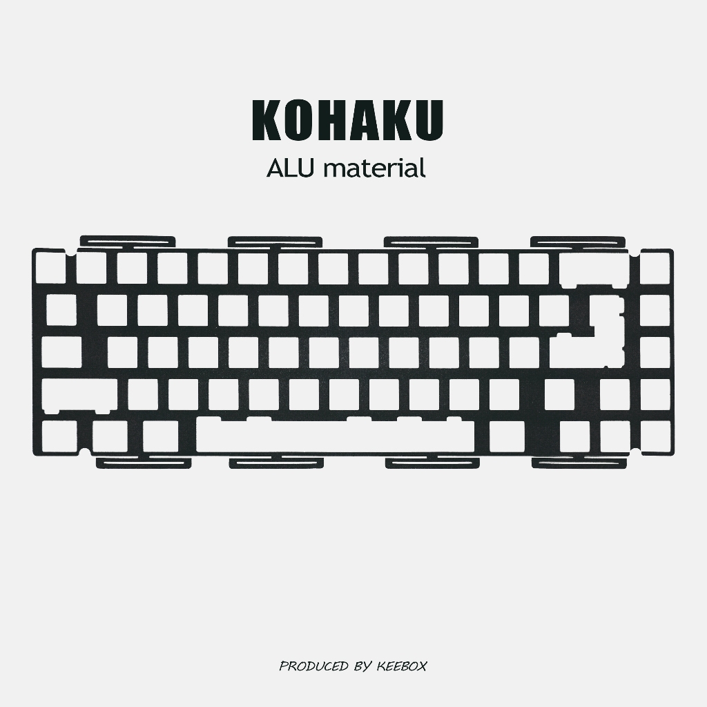 kohaku PCB Mounted Mechanical Keyboard Custom Plate PC PP POM FR4 ALU ...