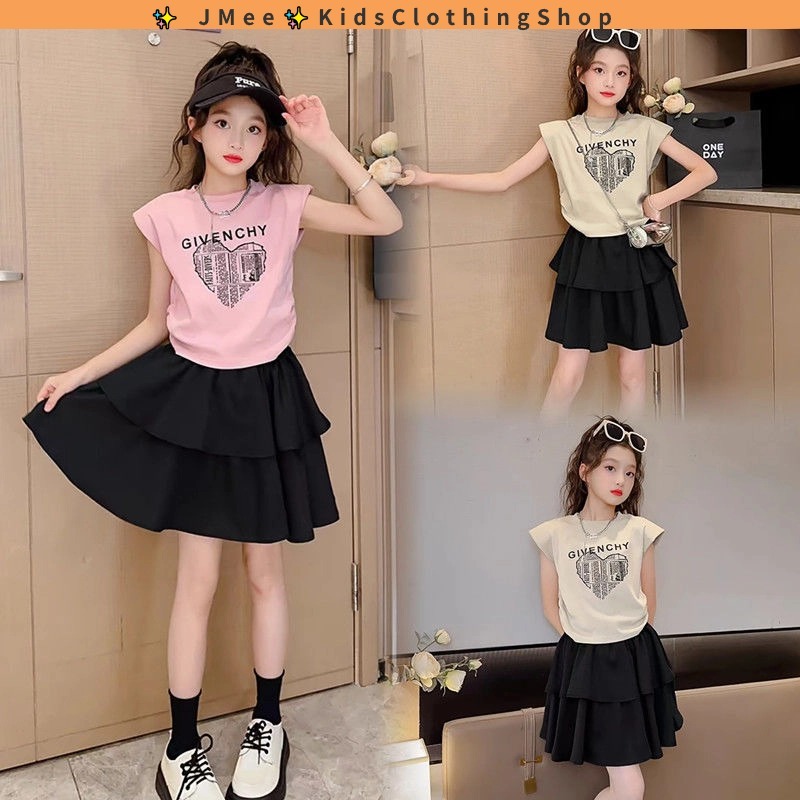 [Ready Stock] 3-14 Years old Girls' suits Children's Internet celebrity ...