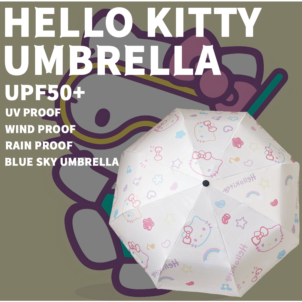 Hello Kitty Umbrella 雨伞 Automatic Umbrella Rain or Rain Dual-use ...
