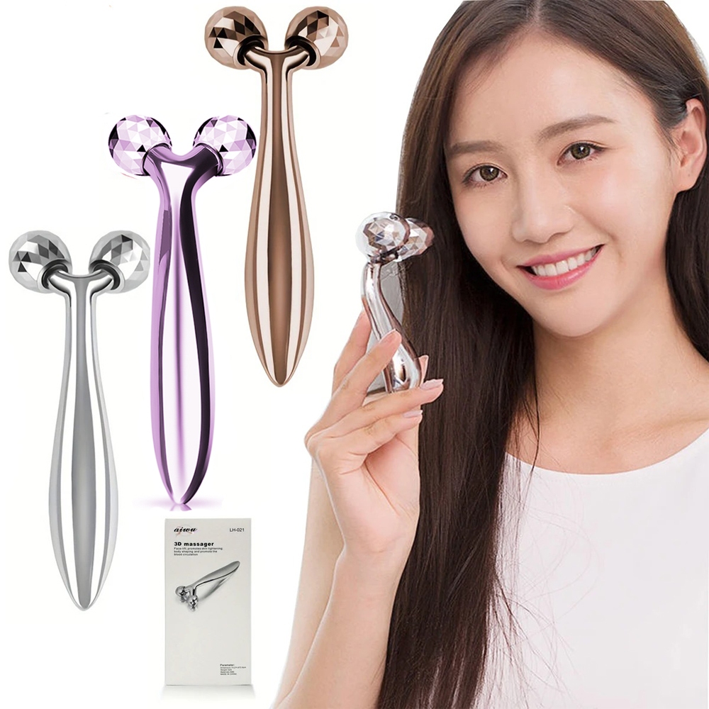 Face-lift Roller 3D Roller Massager Y Shape 360 Rotate Thin Face Body ...