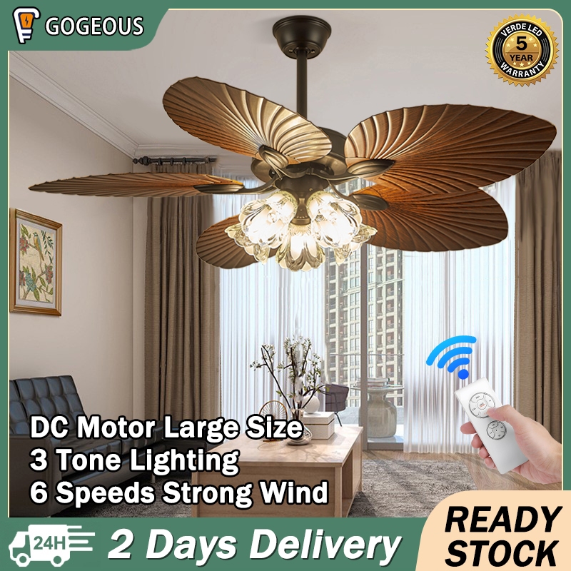 52 Inch Ceiling Fan With Light Nordic Chandelier Fans Big Size Fan Lamp ...