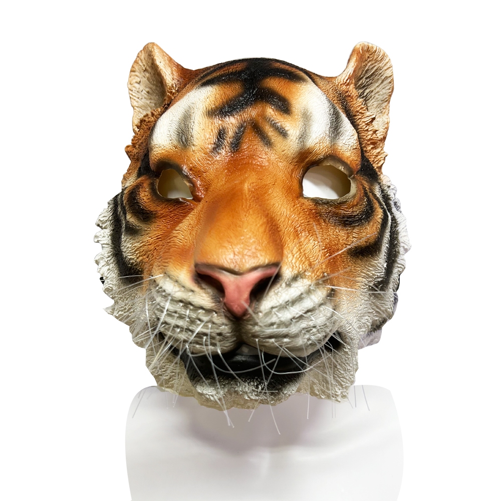 Ready Stock Adult 3D Realistic Tiger Mask Halloween Party Game Animal ...