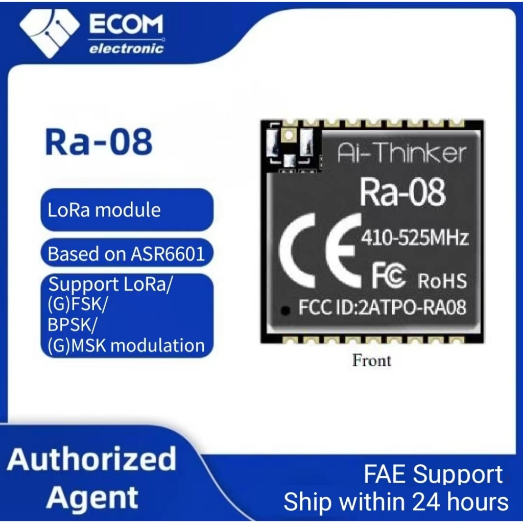 AI-THINKER LoRa module with ASR6601 and embedded MCU，470MHz， Ra-08 ...