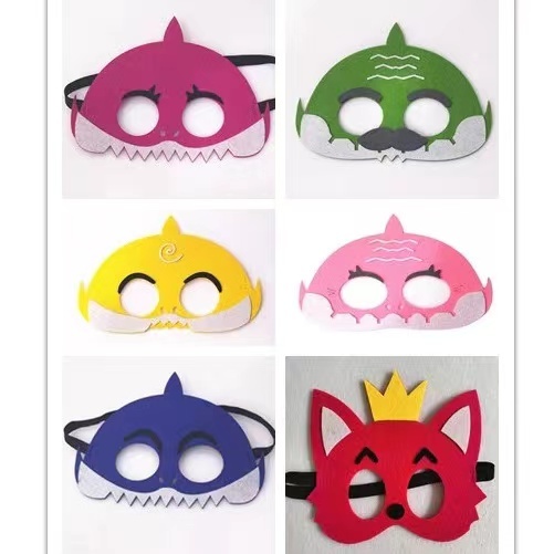 Baby Shark Mask Kid's birthday party dress up game mask PINKFONG theme ...