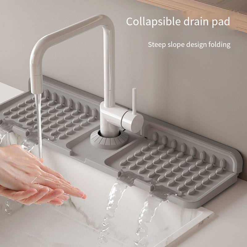 Foldable Faucet Drain Pad Kitchen Sink Sink Water-Blocking Washbasin ...