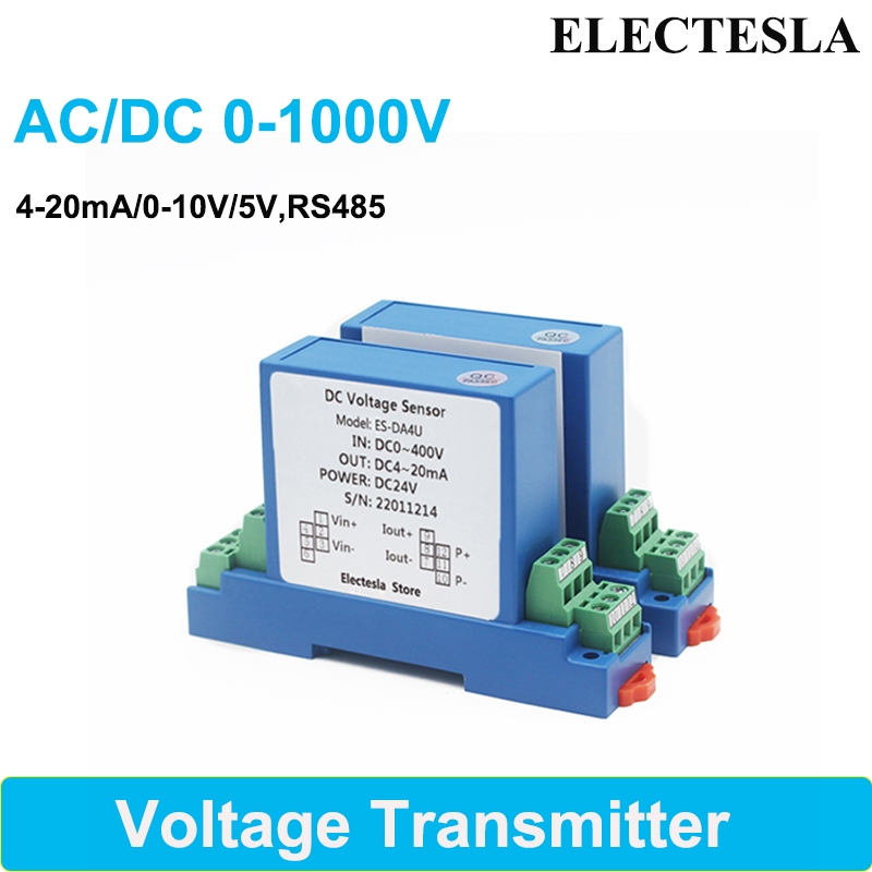 AC DC 0-1000V Voltage Transducer Transmitter Detector 4-20mA High ...