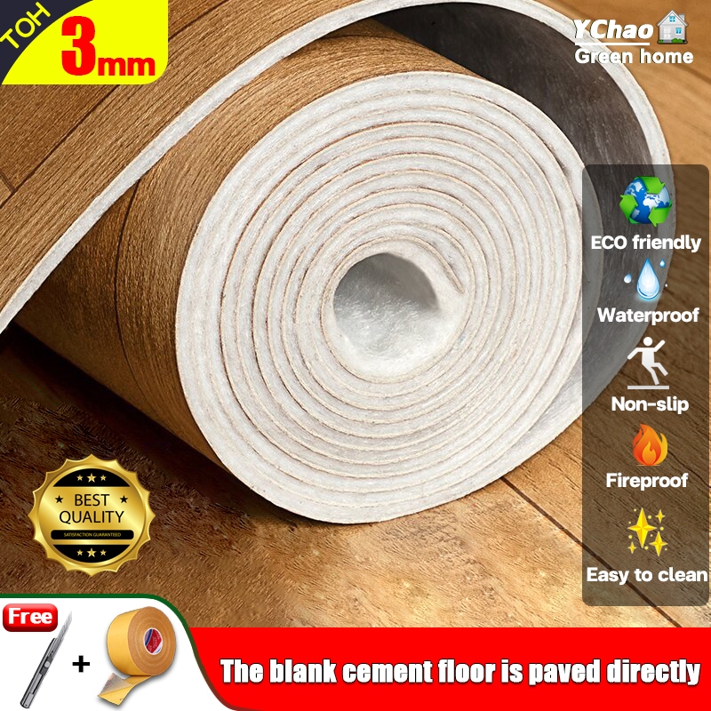 【5layers thickened】Vinyl Flooring Tikar Getah tebal murah waterproof ...