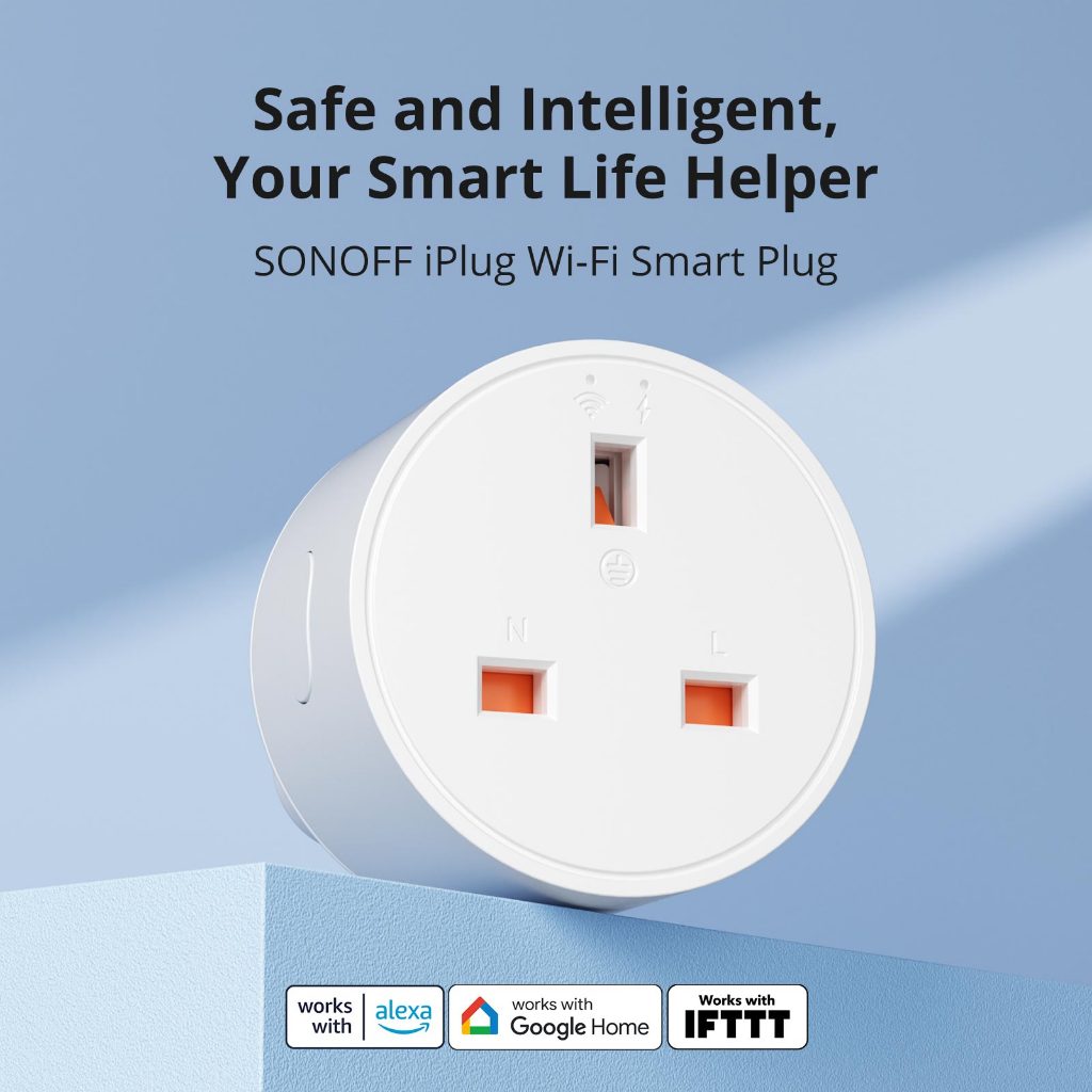 SONOFF iPlug S60 UK Wi-Fi Smart Socket Overload Protection Timer Smart ...