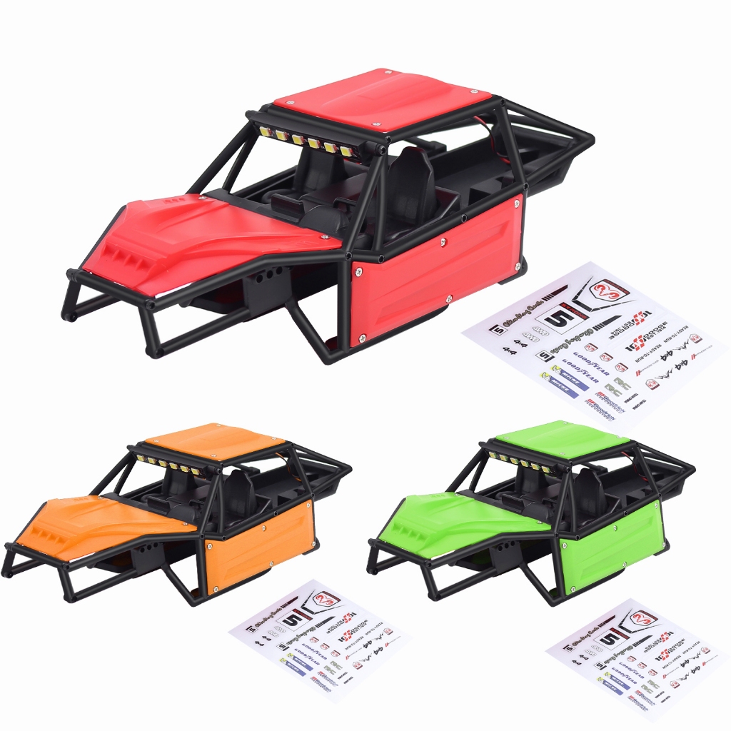 TRX4M Rock Tarantula Nylon Buggy Body Shell Chassis Kit With Roof LED ...
