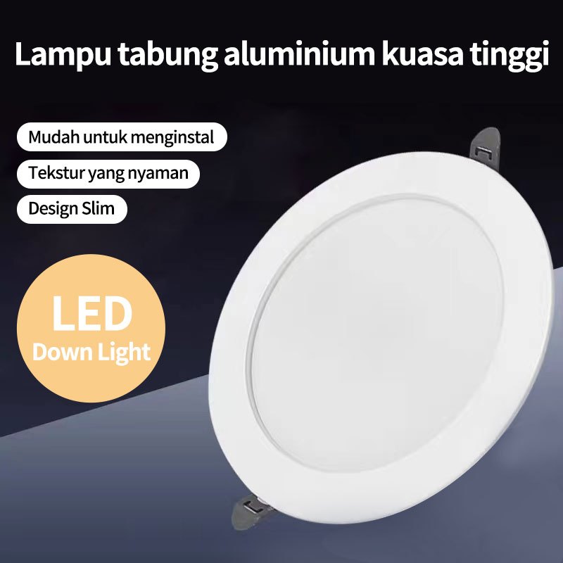 LED Downlight Premium 6W/12W/18W/ 3-color light Round Lampu Downlight ...