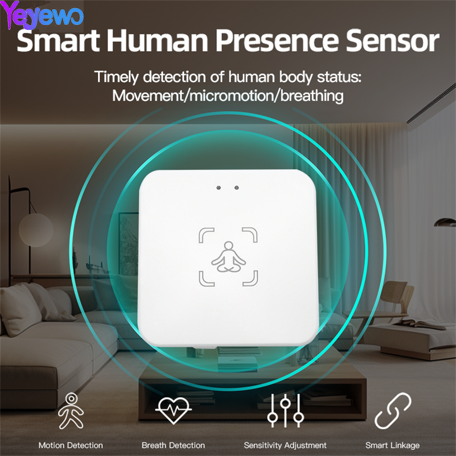 Yeyewo Tuya Bluetooth Smart Human Presence Sensor uminance/Distance ...