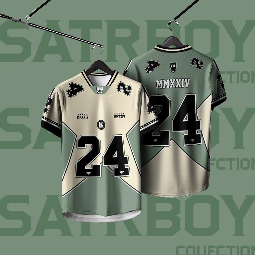 【Free Custom Name & Number】NFL Retro Collar Jersey Streetwear Oversized ...