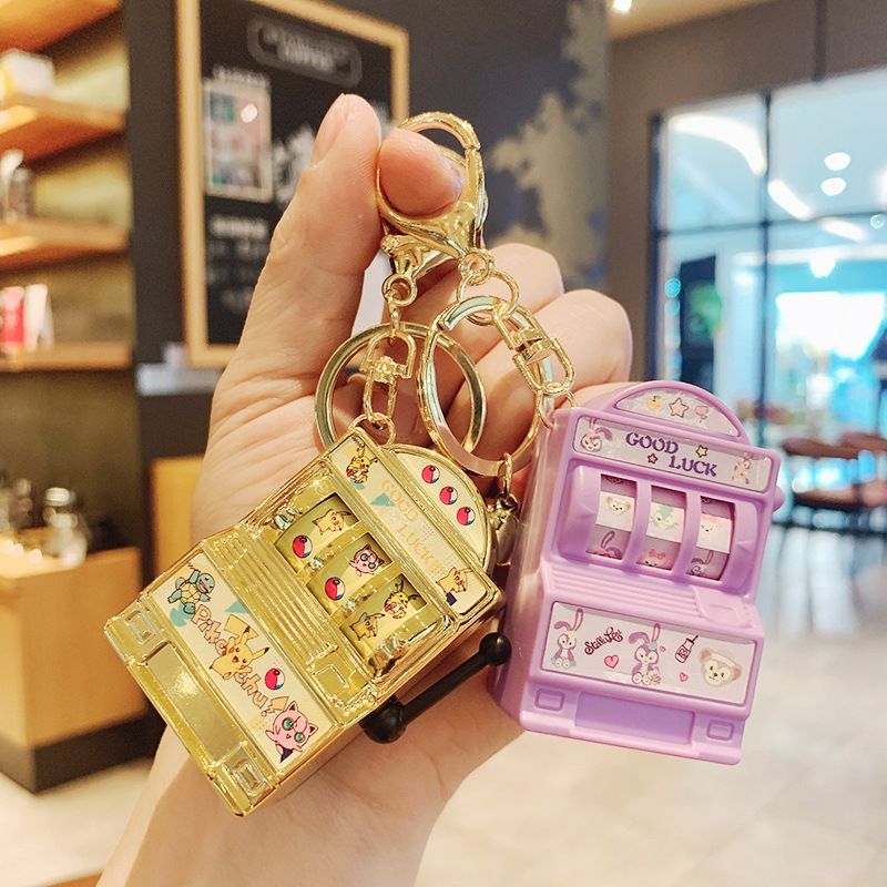 Pikachu Raba Lottery Machine Pendant Simple Jewelry Key Female Couple ...