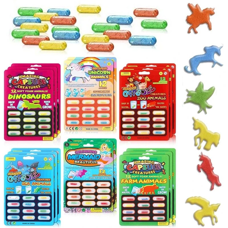 Creative Sponge Capsule Toys - Water Absorption Expansion Animal Small ...