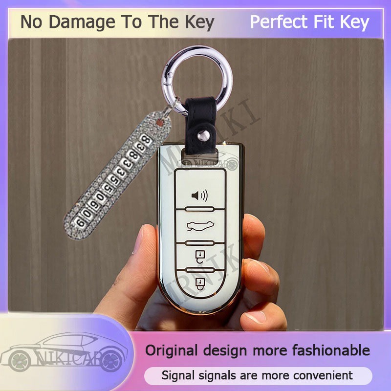 Perodua MYVI ARUZ BEZZA AXIA Chrome Reflection Car Key Cover Key Case ...