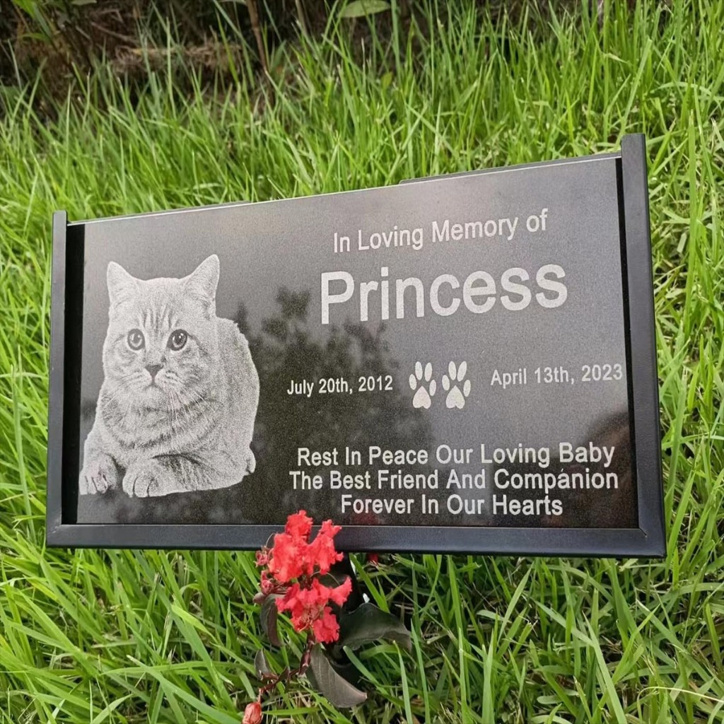 Tanda Kubur Plate Pet Memorial Stone With Picture Tombstone Customized ...