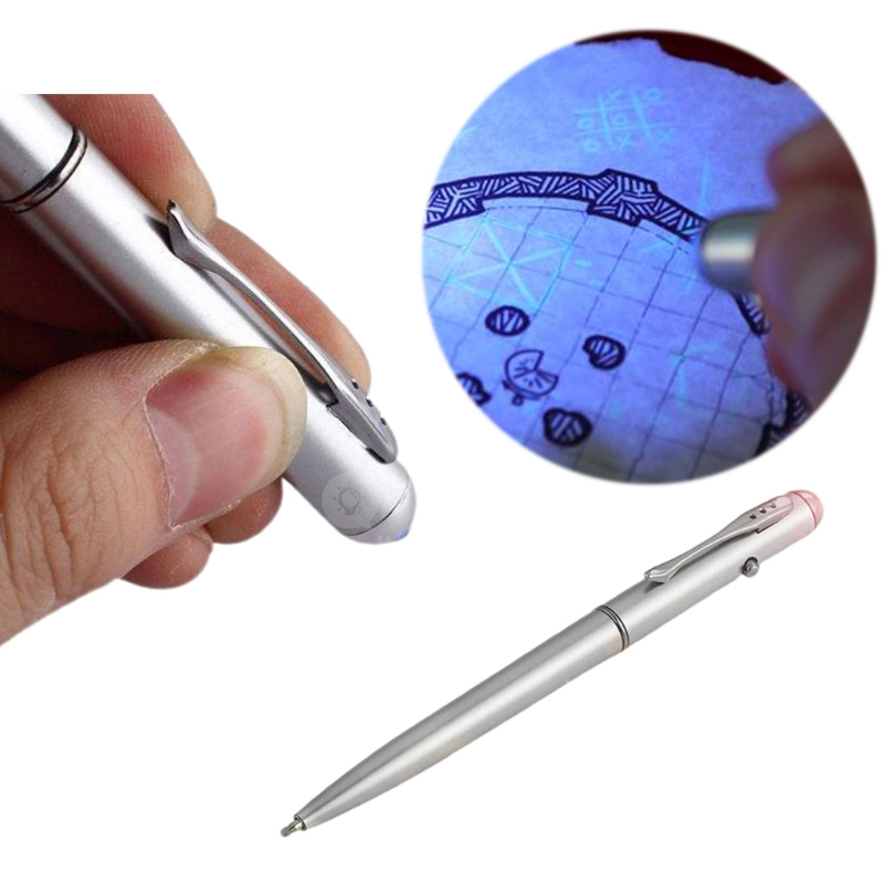 Moon Light Pen Invisible Pen UV Light Secret Mark Novelty Kids Toy ...