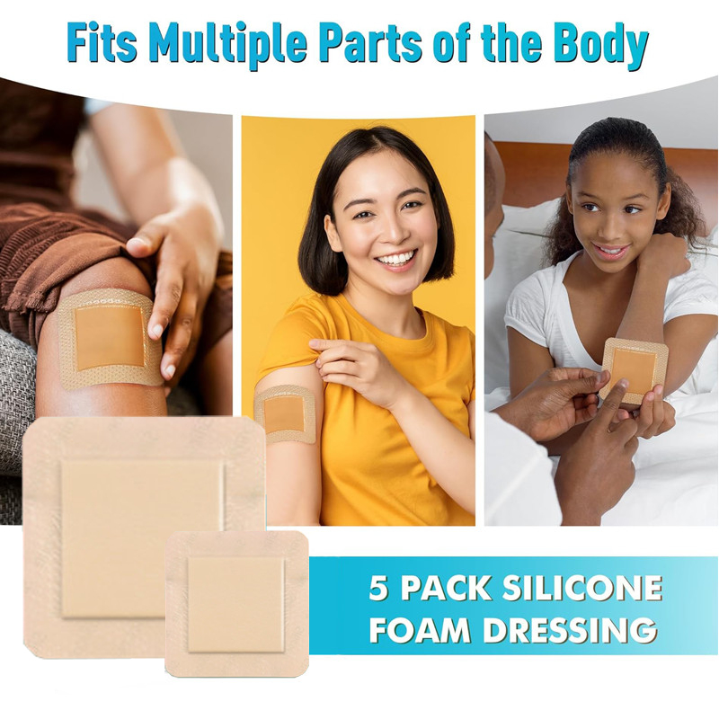 Premium Medical Bеd Sоrе Patch，PU Foam Dressing Wound Care，Waterproof Sterile Patch for Pressure ...