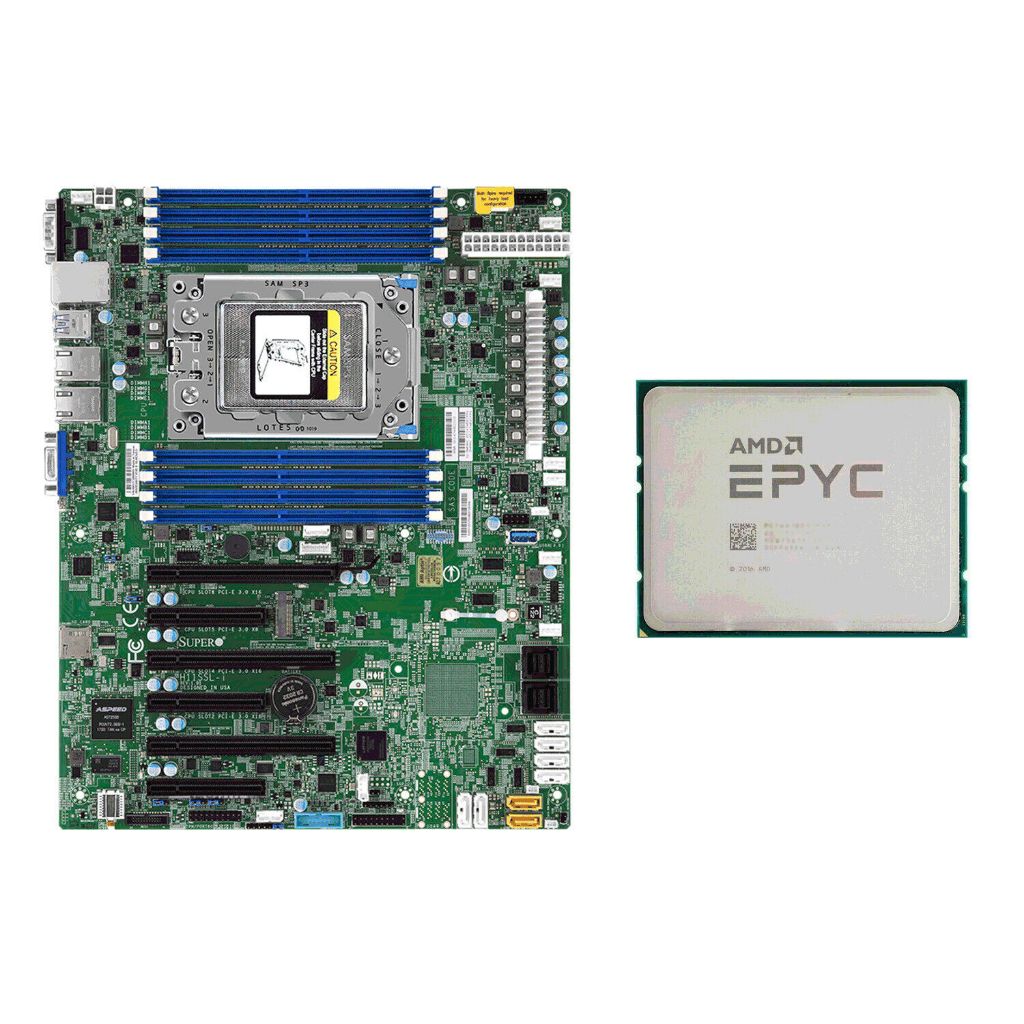 Supermicro H11SSL-i Mainboard with AMD EPYC 7601 CPU 32 Cores 2.2GHz ...