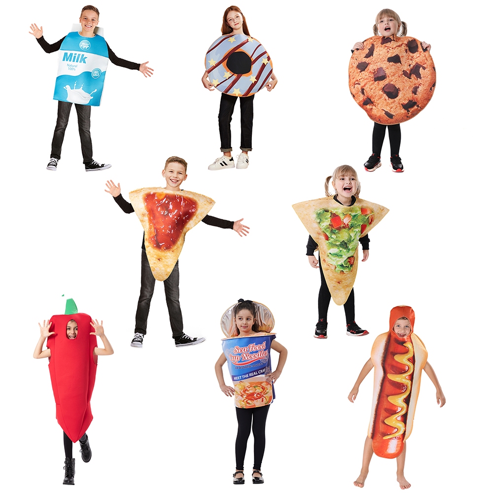 Ready Stock Kids Food Mascot Halloween Costume Girls Funny Seafood ...