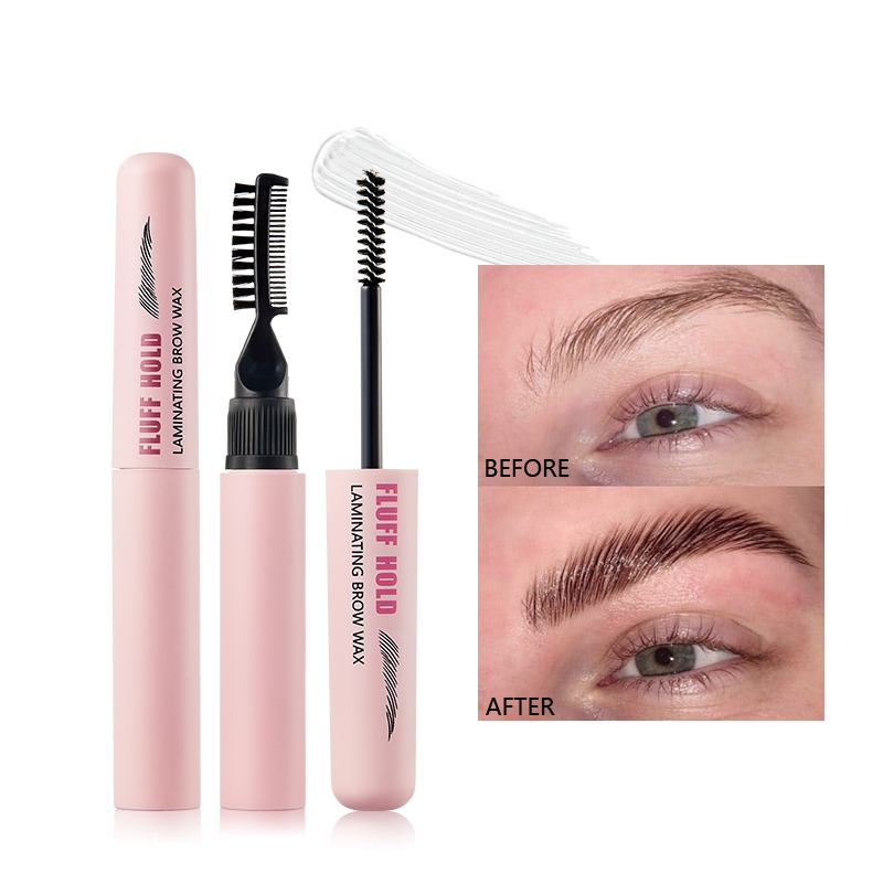Natural 3D Eyebrow Gel with Dual-ended Brush,Clear Eyebrow Gel Fixer ...