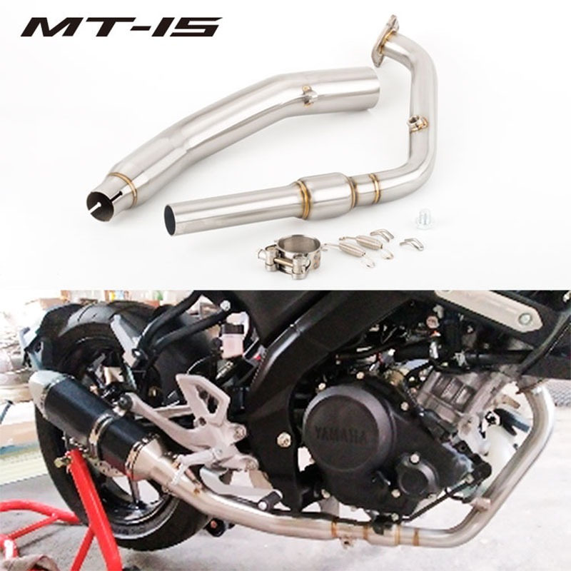 Motorcycle Exhaust System Front Modified Middle Link Pipe For Yamaha ...