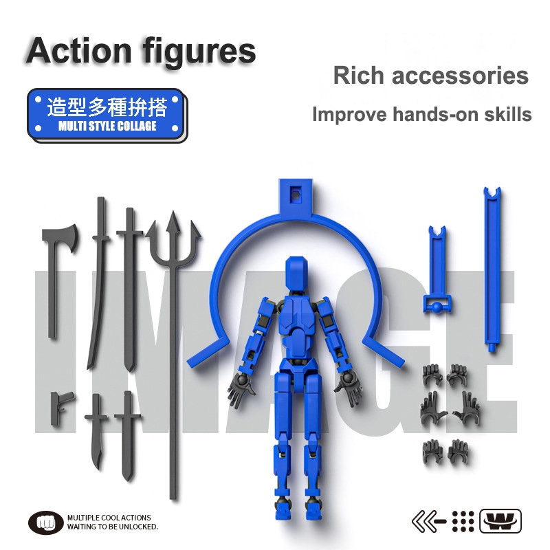 Magnetic with Bracket 13 Joints Movable Action Model Transformable ...