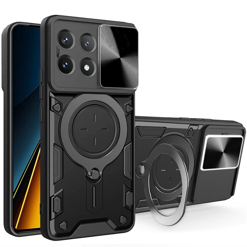 Shockproof Lens Protector Heavy Hard Casing Case with Metal Stand for ...
