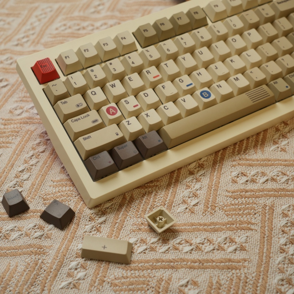 WOMIER 134 Keys Retro Game 1989 Double Shot PBT Keycaps Cherry Profile ...