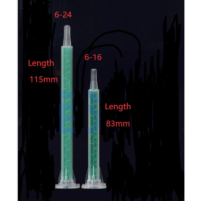 50 pieces portable two-component liquid mixer AB glue gun static mixer ...