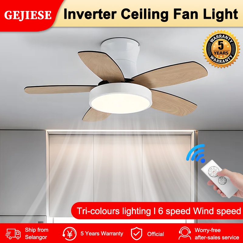 Nordic Ceiling Fan With Light And Remote Control Dc Motor Fan With LED ...