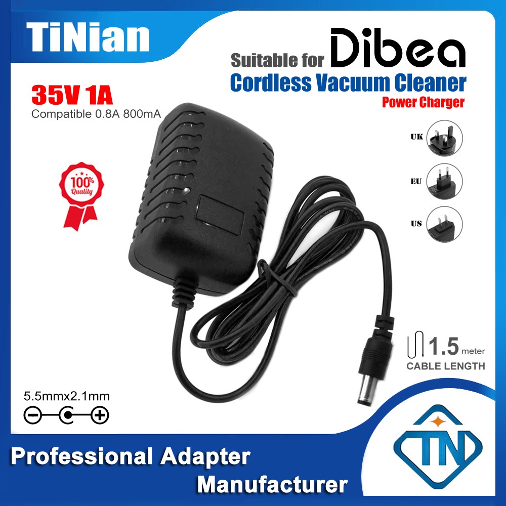 35V 1A Compatible 800mA 0.8A AC/DC Adapter Power Charger for Dibea DC22 ...