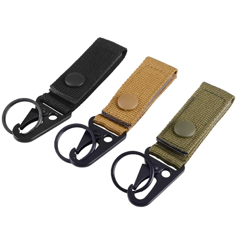 Tactical Molle Hook-Webbing Keychain-Key Ring Holder Hunting Gear ...