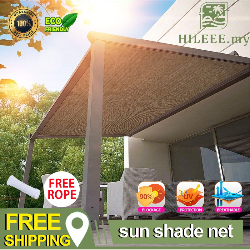 Sun Shade Net Car Cover Anti UV 90% Shade Sail Outdoor Plant Sunblock ...