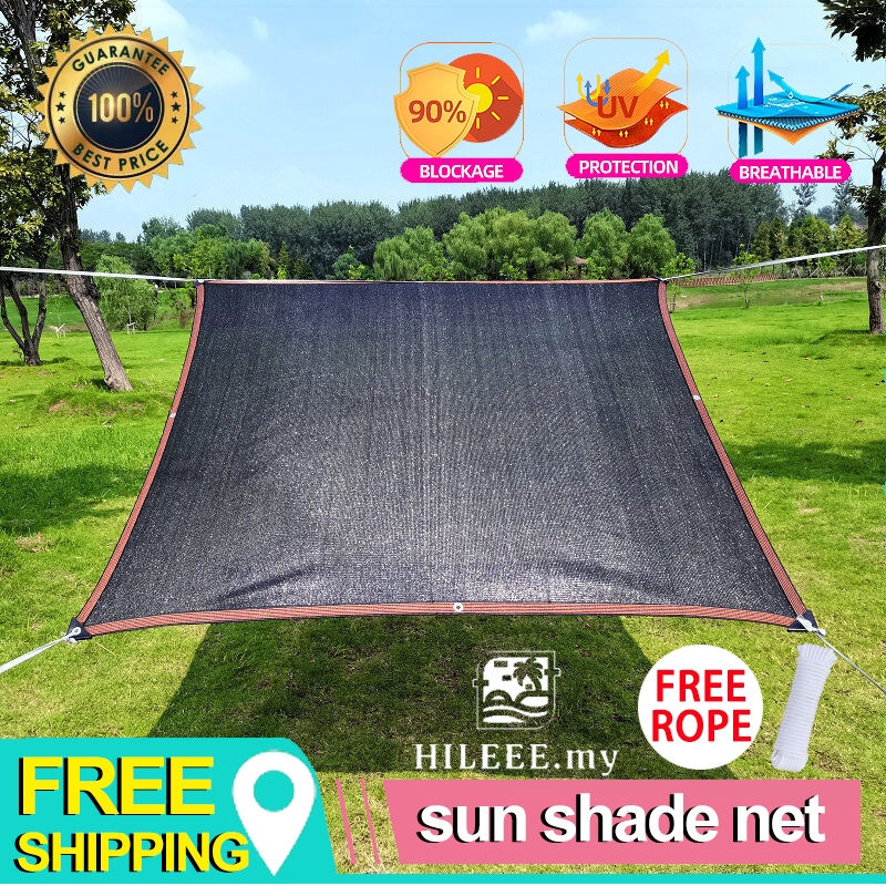 Sun Shade Net Car Cover Awnings Anti UV 90% Jaring Hitam Garden ...
