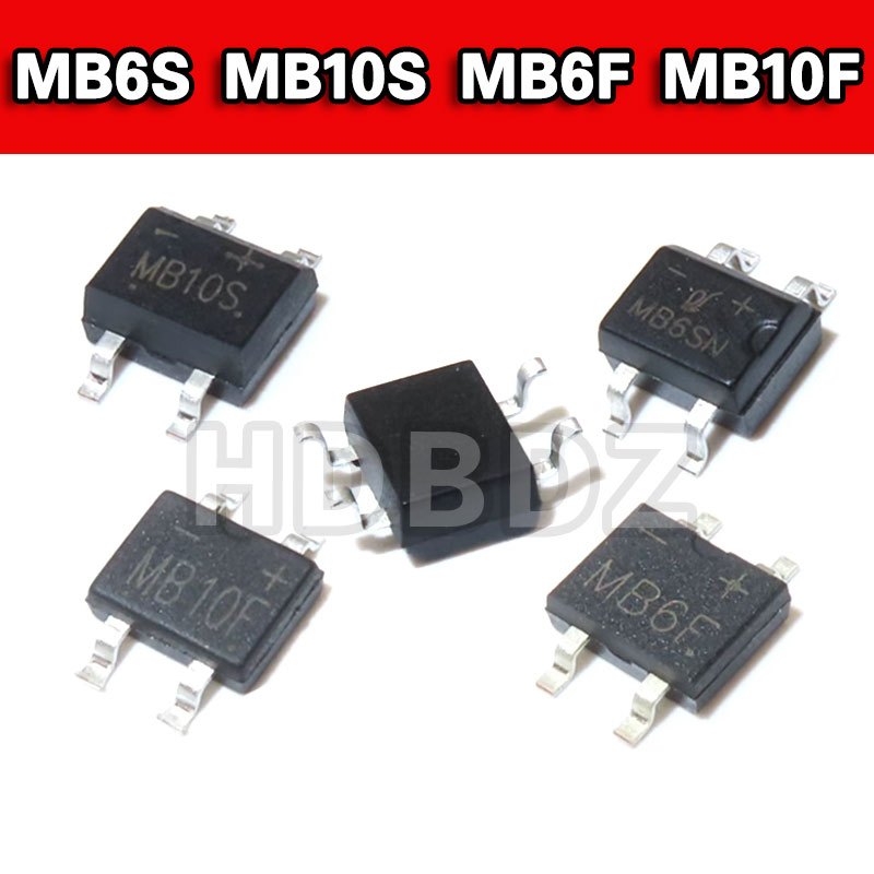 50pcs MB6S MB10S MB6F MB10F SOP4 Ultra-Thin Bridge Stacking Rectifier SMD IC | Shopee Malaysia