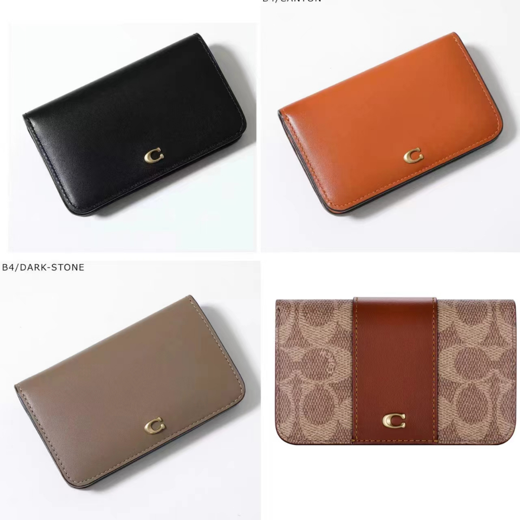 COAH Card Holder C5870 Slim Multi-Card Folding Snap Card Case | Shopee ...
