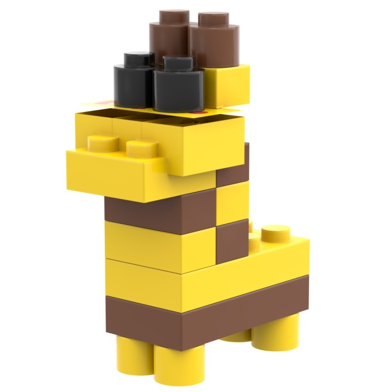 Miniature Mini Building Blocks Giraffe Cow Chick Eagle Animal Series ...