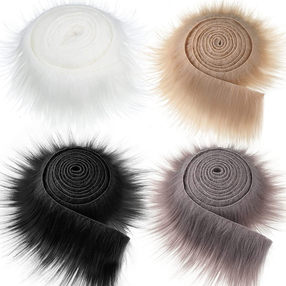 Shaggy Plush Faux Fur Fabric Precut Strips Fluffy Fuzzy Craft Fur for ...